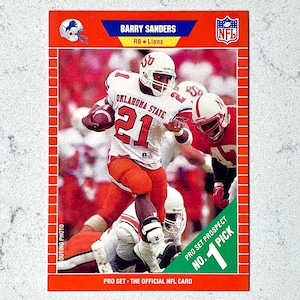 1989 Barry Sanders RC Pro Set Football Card 494 - Etsy