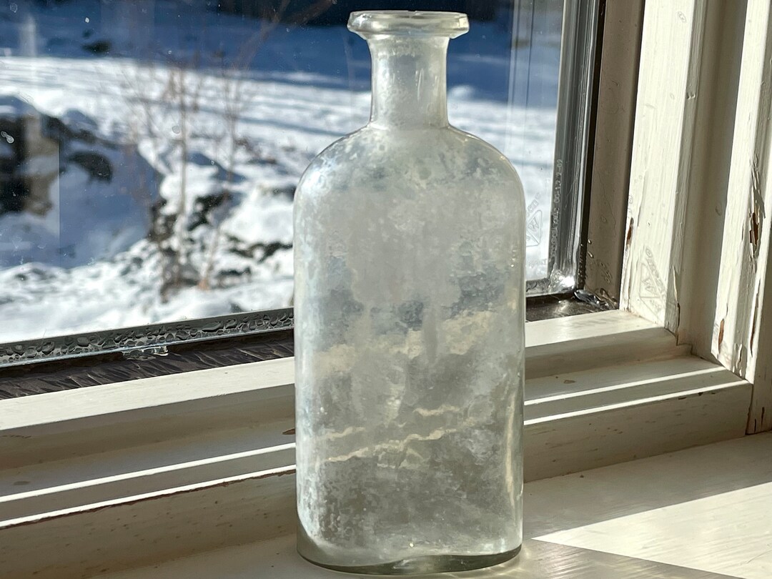Early 1800’s Open Pontil Medicine Bottle With Rounded Hand Made Lip, No ...