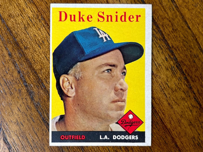 1958 Duke Snider Topps Baseball Card #88, Sharp Corners, No Creases - Etsy