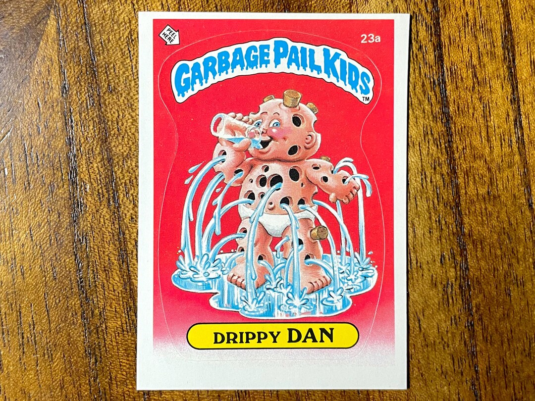 1985 Drippy Dan Garbage Pail Kids Series 1 Card #23a Matte Back, Sharp ...