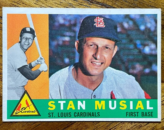 1960 Stan Musial Topps Baseball Card #250, No Creases, Stan the Man C2 ...
