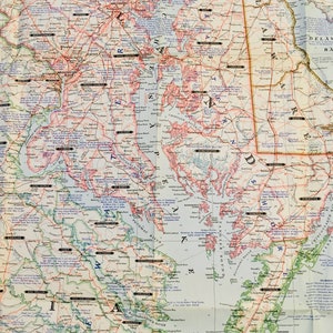 1956 Nation Capital Map, Original Print National Geographic - Etsy