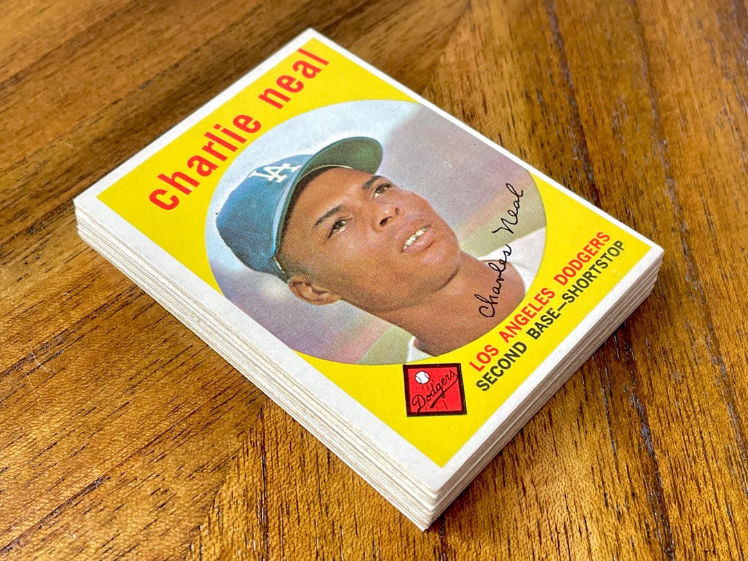 1959 Topps Lot (20) Baseball Cards, Charley Neal, Vern Law, High Number ...