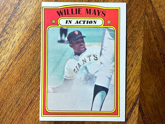 1972 Willie Mays in Action Topps Baseball Card 50 Sharp - Etsy