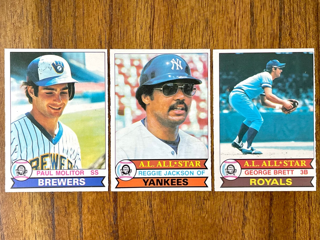 1979 Paul Molitor, George Brett, & Reggie Jackson O-pee-chee Baseball ...