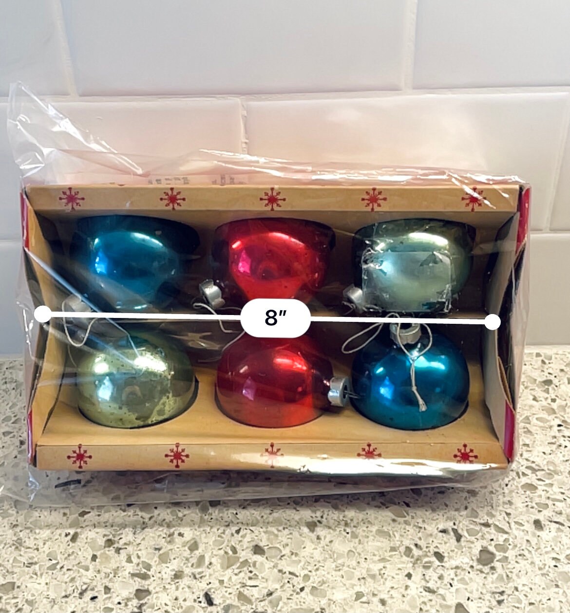 Vintage Glass Christmas Bulb Set in Box - Etsy