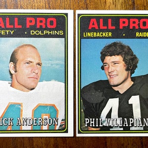 1974 Bob Griese, John Riggins, Paul Warfield, Ron Yary HOF Legends Lot ...