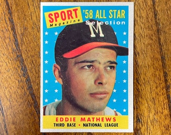 1958 Ted Williams All-star Baseball Card 485, No Creases TC - Etsy