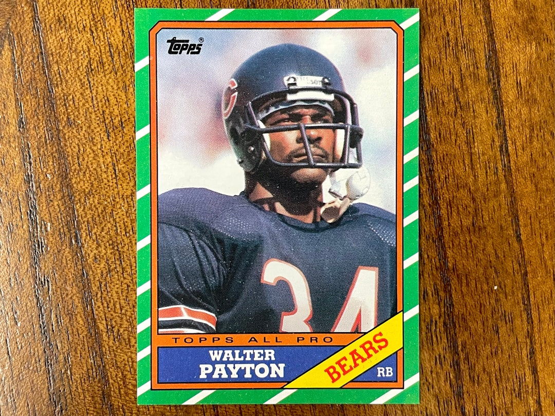 1986 Walter Payton Topps Football Card #11, Chicago Bears Legend, Sharp ...