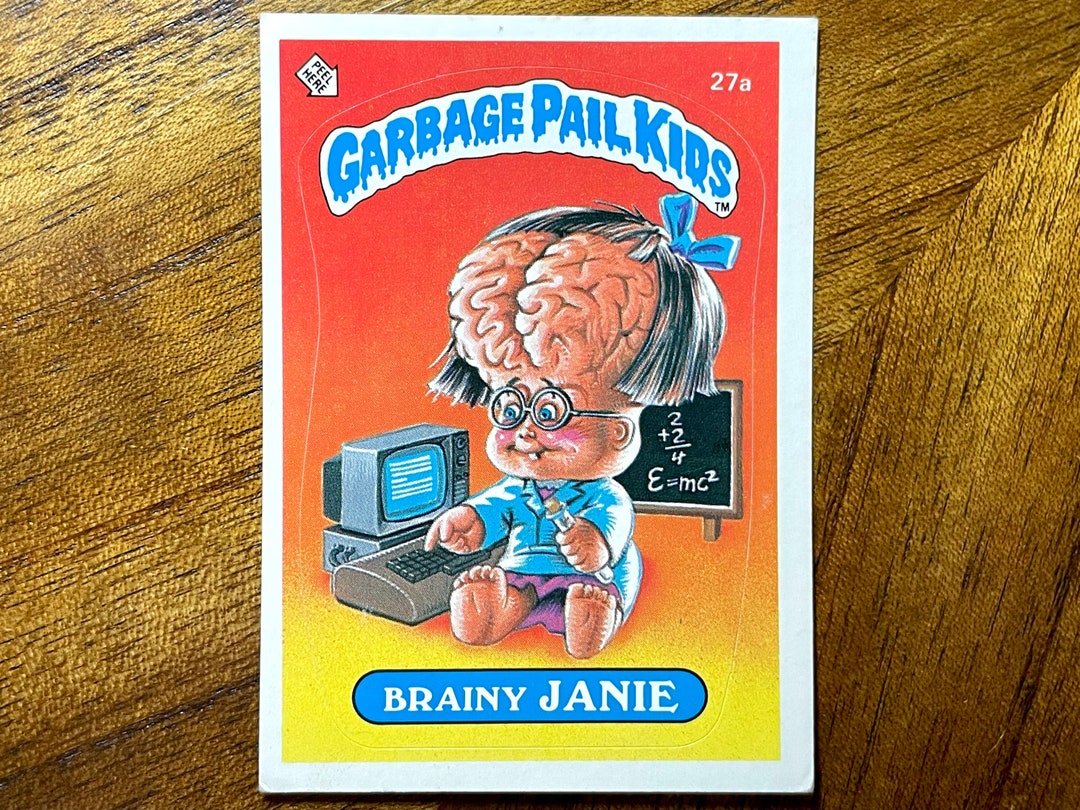 1985 Brainy Janie Garbage Pail Kids Series 1 Card #27a, No Creases or ...