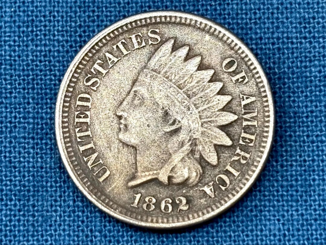 1862 Indian Head Penny in F Condition, Near Full Liberty, Rare Date ...