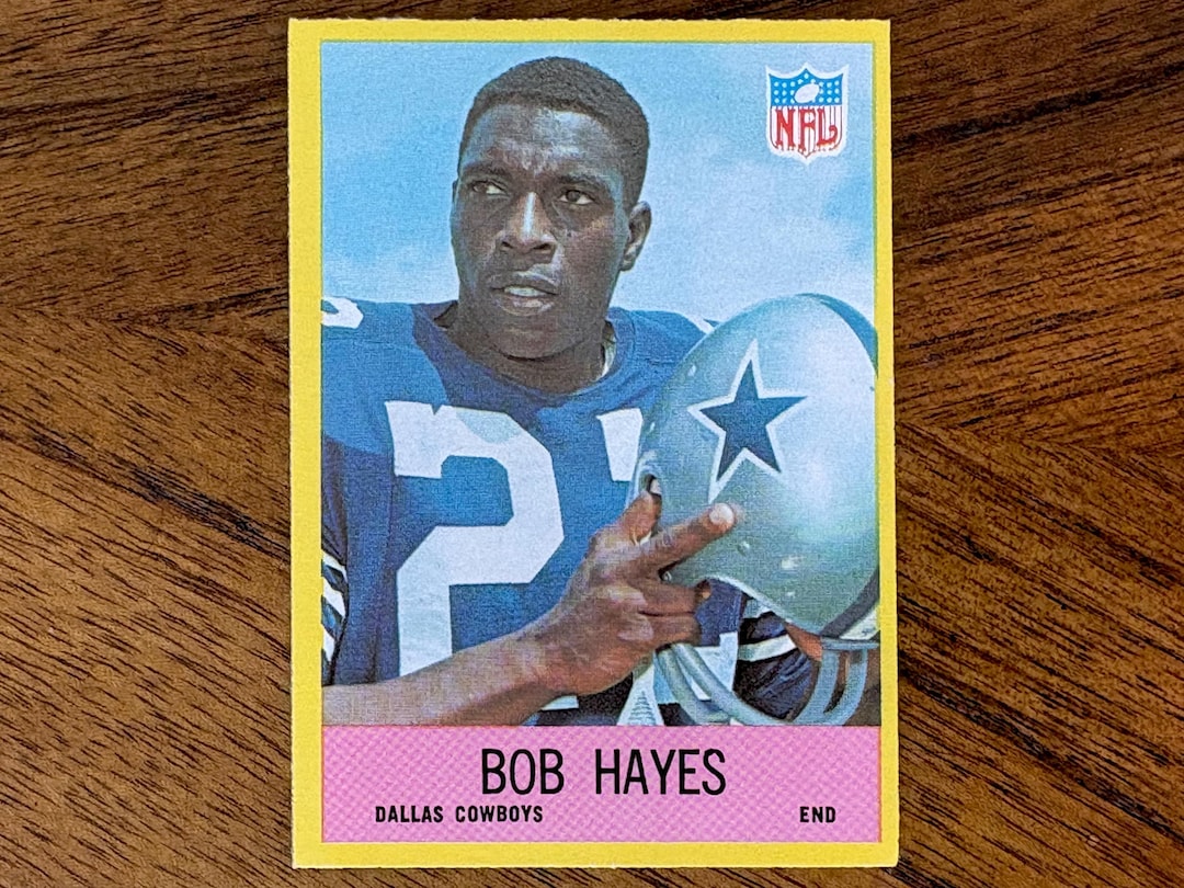 1967 Philadelphia Bob Hayes Football Card #52, Sharp Corners, No ...