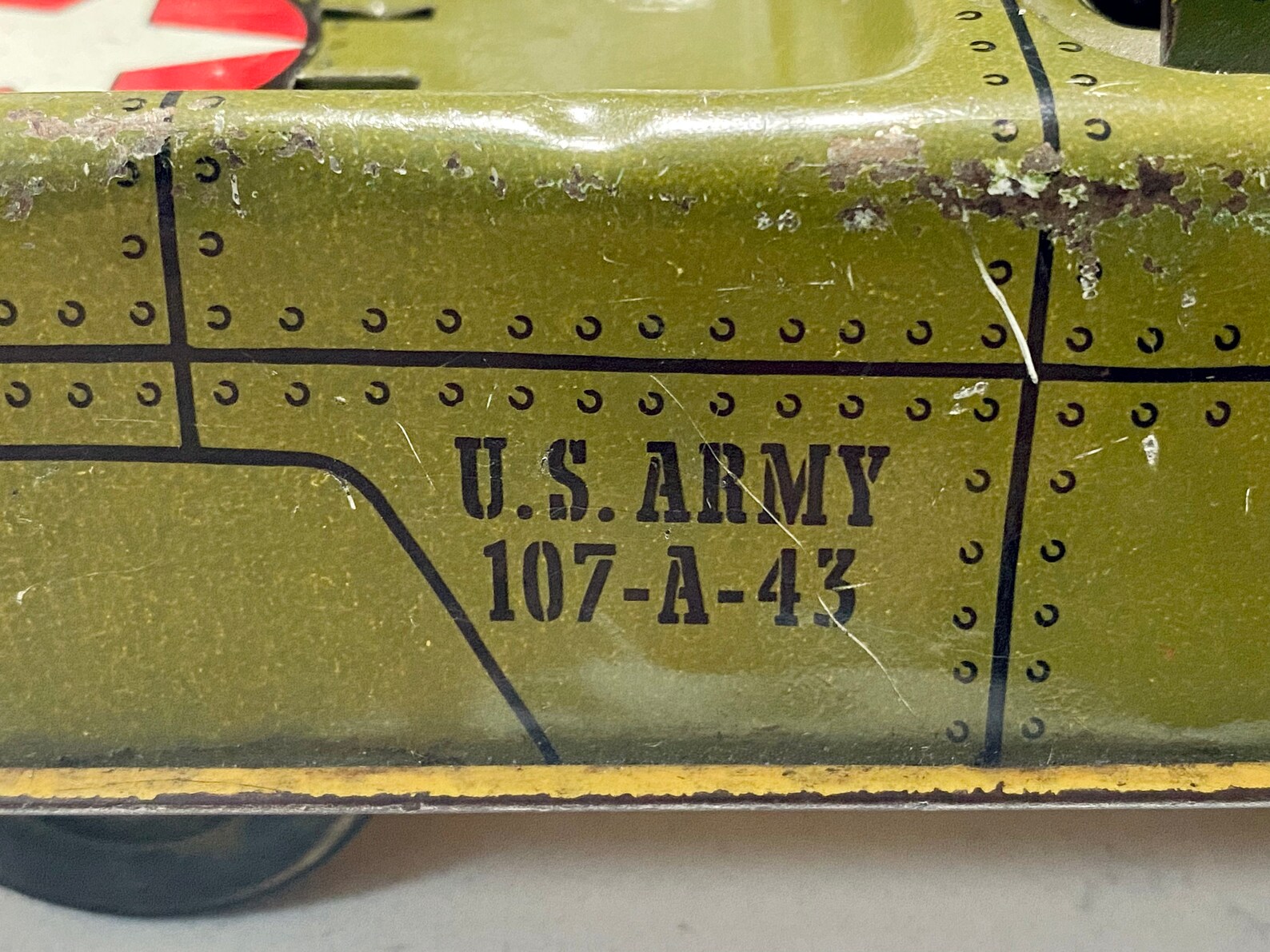 1950s Courtland Tin Litho U.S. ARMY 107-A-43 Friction Truck - Etsy