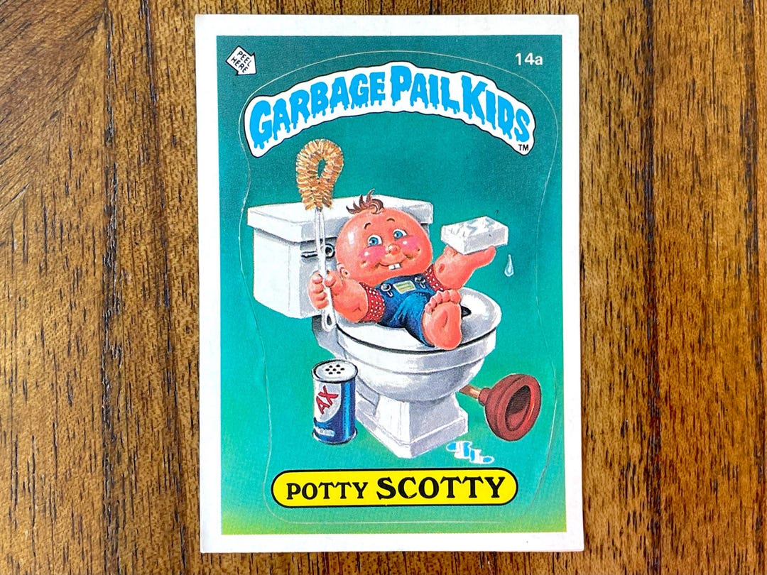 1985 Potty Scotty Garbage Pail Kids Series 1 Card 14a, Matte Back With ...