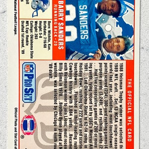 1989 Barry Sanders RC Pro Set Football Card 494 - Etsy