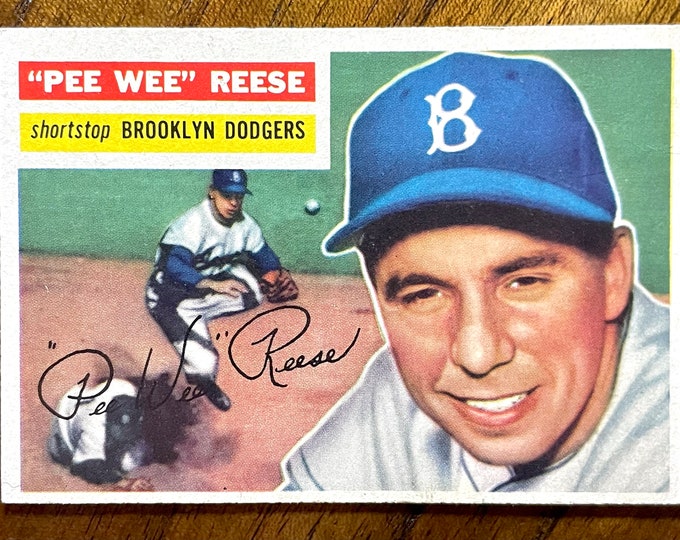 1956 Pee Wee Reese Gray Back Topps Baseball Card #260 TC - Etsy