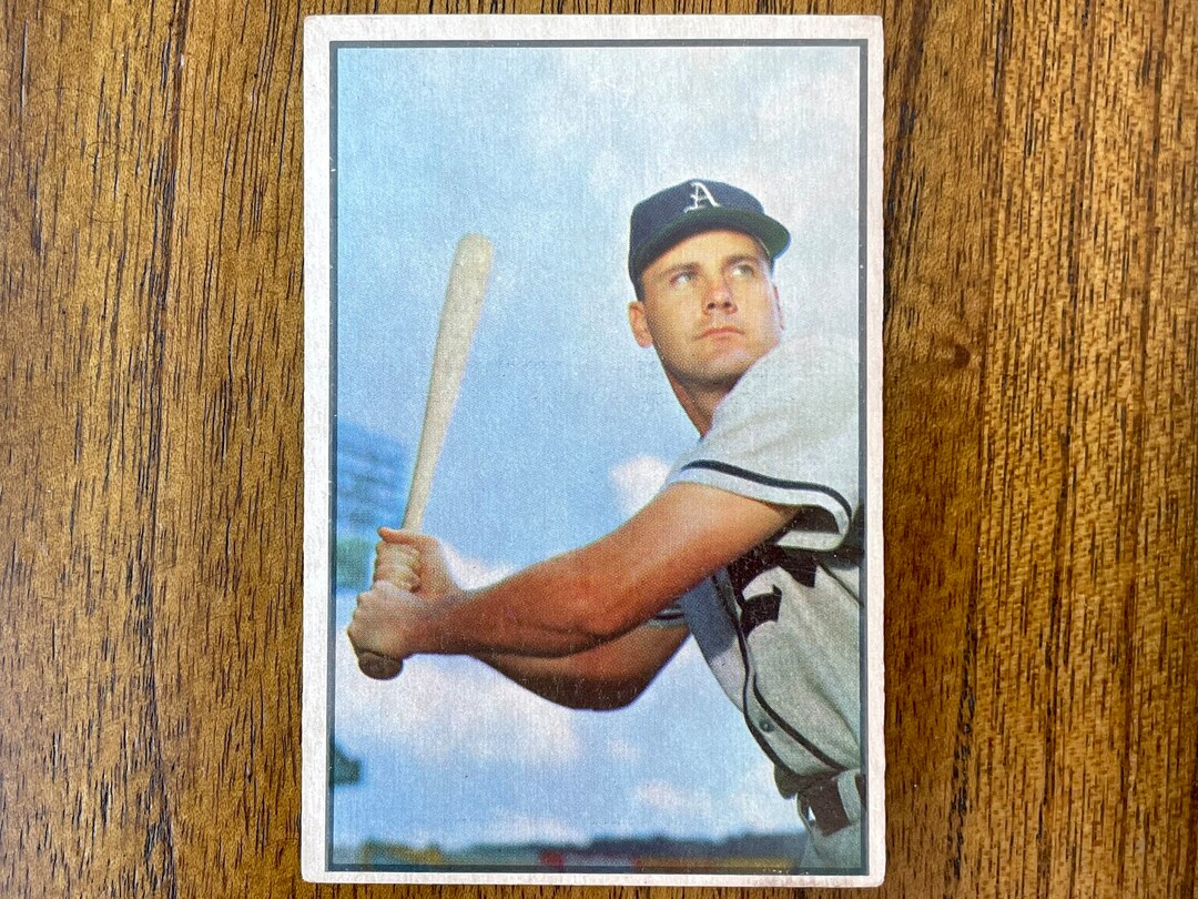 1953 Gus Zernial Bowman Color Baseball Card #13, Philadelphia Athletics ...