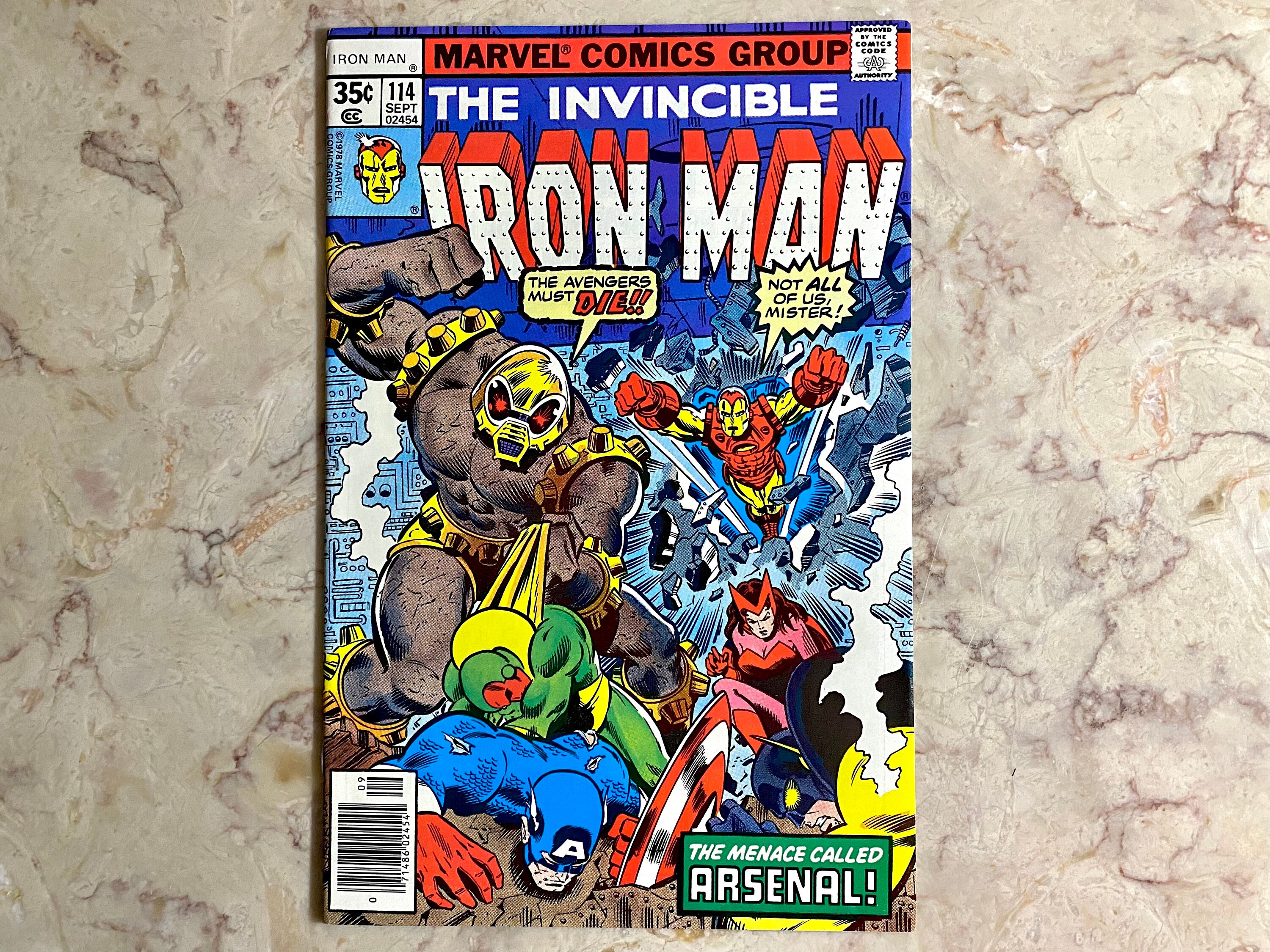 1978 Iron Man 114 First Appearance of Arsenal Marvel Comics | Etsy