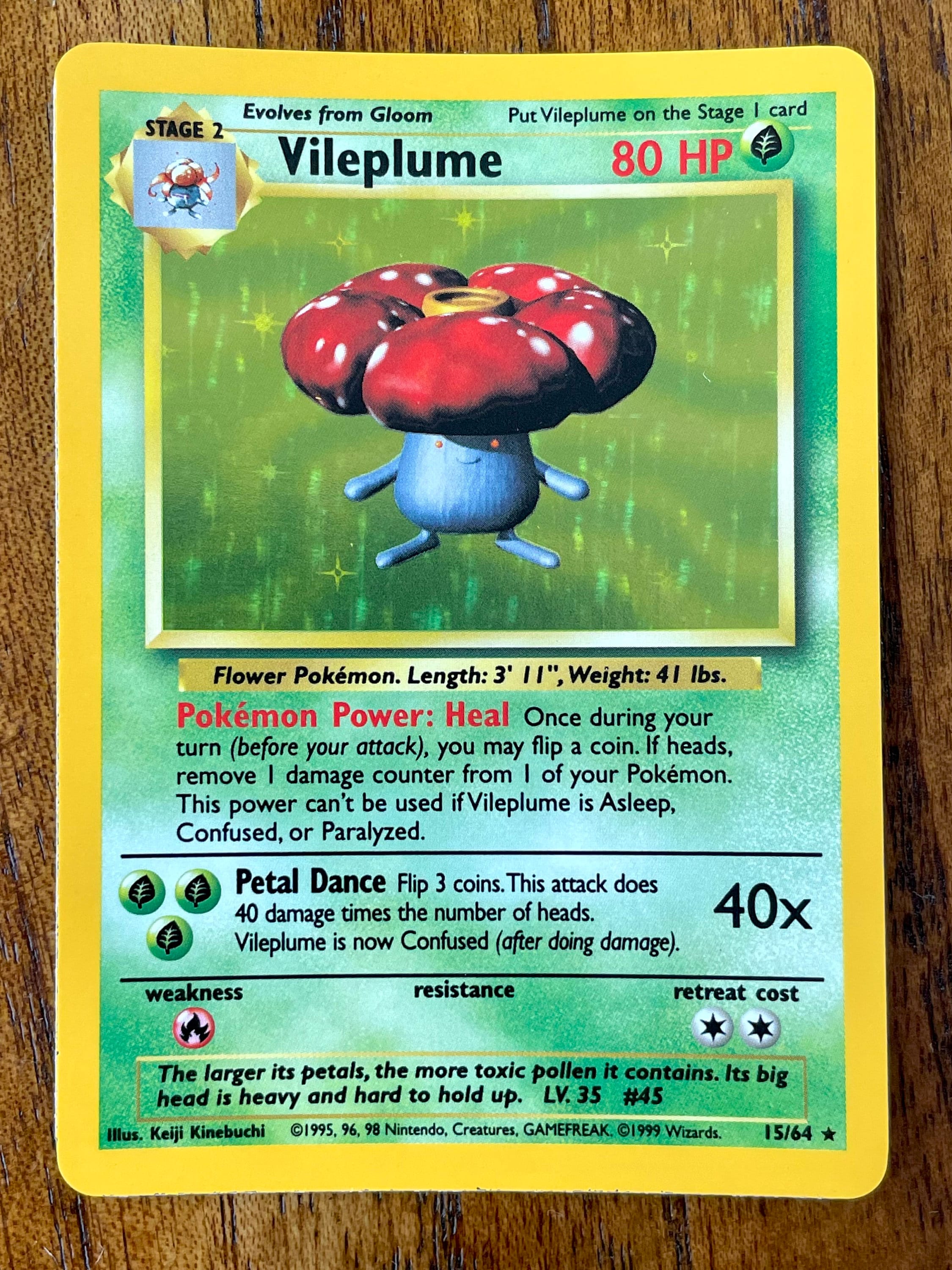 1999 Vileplume Jungle No Symbol Holo Pokemon Card 15/64 High - Etsy