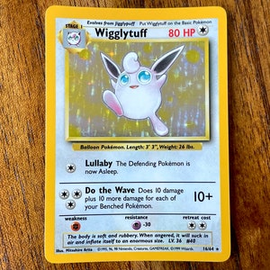 1999 Wigglytuff Jungle No Symbol Holo Pokemon Card #16/64, High Grade ...