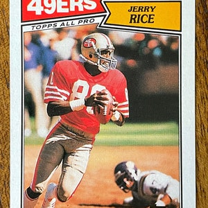 1987 Jerry Rice 49ers Topps Football Card #115, Sharp Corners, No ...