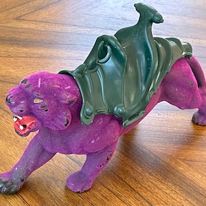 1981 He-man MOTU Purple Panther Action Figure With Saddle (no Strap ...