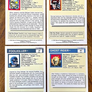 1990 Deathlok, Ghost Rider, Nomad & Foolkiller Rc’s, Marvel Impel ...