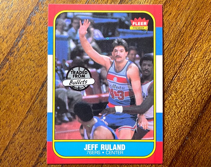 1986 Jeff Ruland Fleer Basketball Card #96, Sharp Corners, No Creases ...