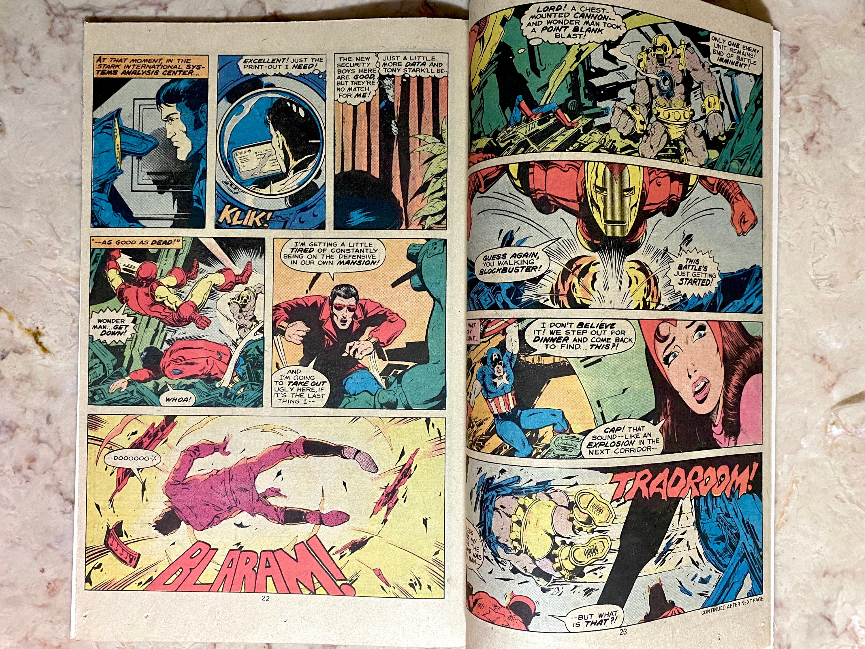 Marvel Comic Book Pages