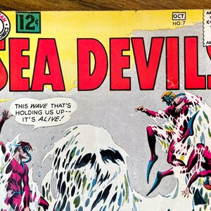 1962 Sea Devils Issue #7, the Human Tidal Wave, Silver Age Comic - Etsy
