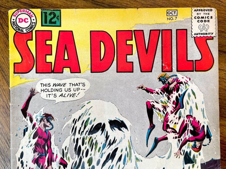 1962 Sea Devils Issue #7, the Human Tidal Wave, Silver Age Comic - Etsy
