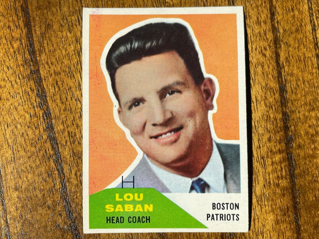 1960 Lou Saban RC Card #55, No Creases, Nick Saban Cousin - Etsy