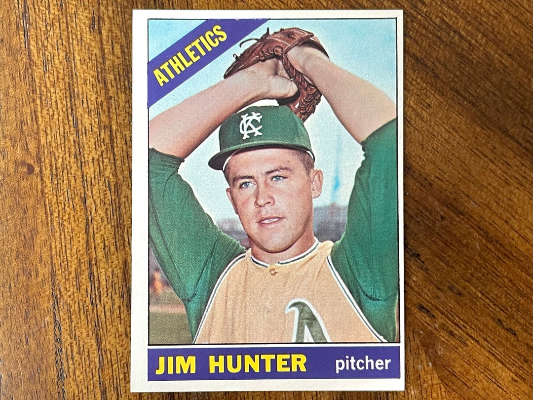 1966 Topps Jim “catfish” Hunter Baseball Card #36, Sharp Corners, No ...