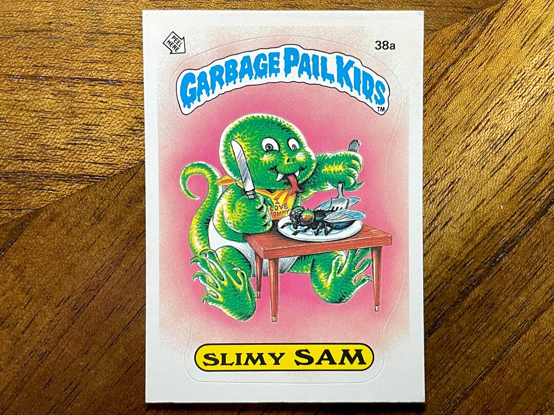 1985 Slimy Sam Garbage Pail Kids Series 1 Card #38a, No Creases or Gum ...