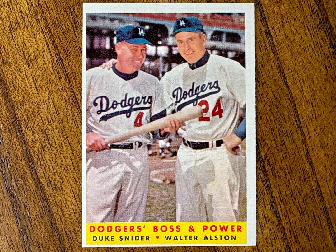 1958 Duke Snider/walter Alston Dodger’s Boss and Power Topps Baseball ...