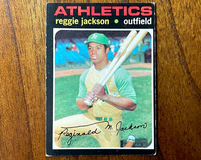 1971 Reggie Jackson Topps Baseball Card #20, No Creases, Oakland ...