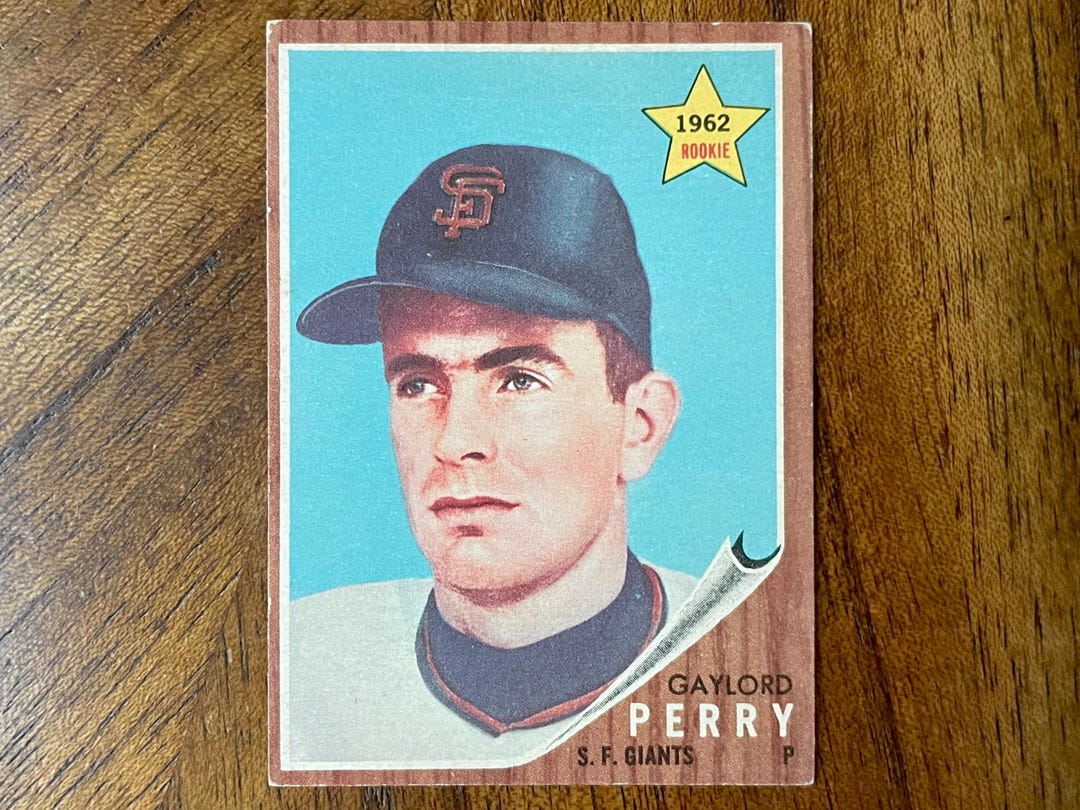 1962 Gaylord Perry RC Topps Baseball Card #199 C2 - Etsy