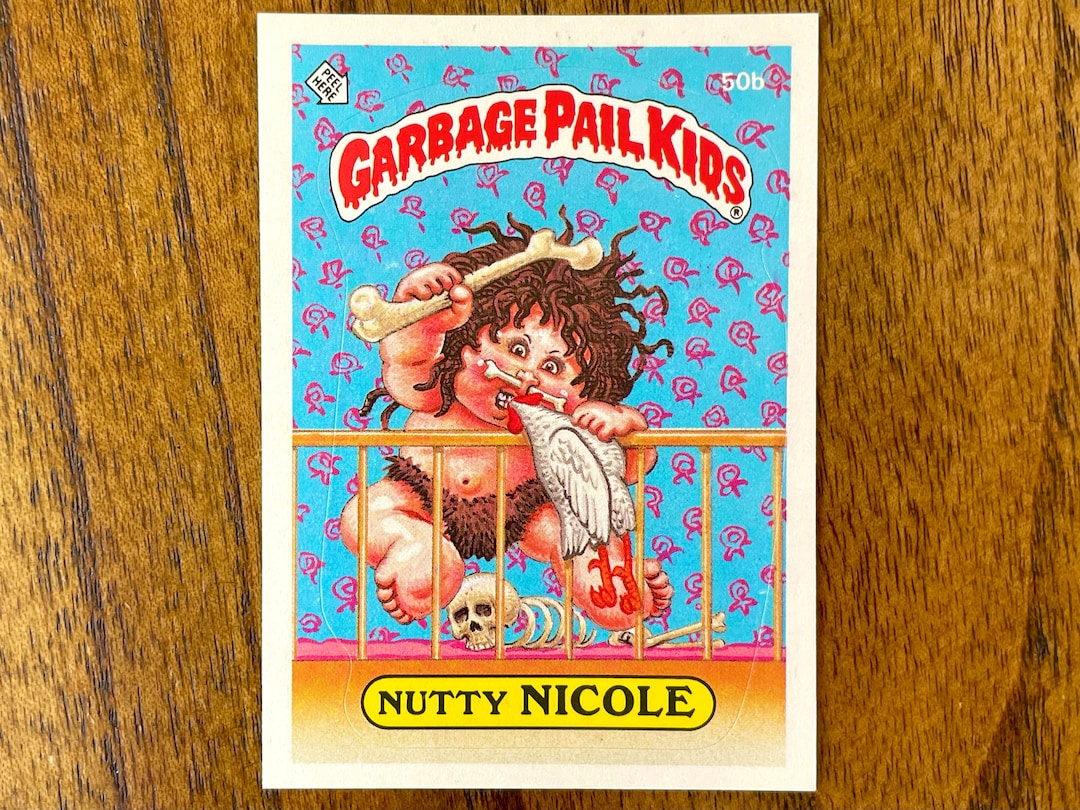 1985 Two Star Nutty Nicole 50b Garbage Pail Kid Series 2 Card, Sharp ...