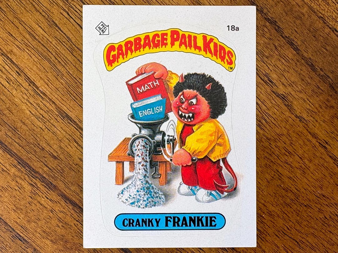 1985 2** Star Cranky Frankie Garbage Pail Kids Series 1 Card #18a, Two ...
