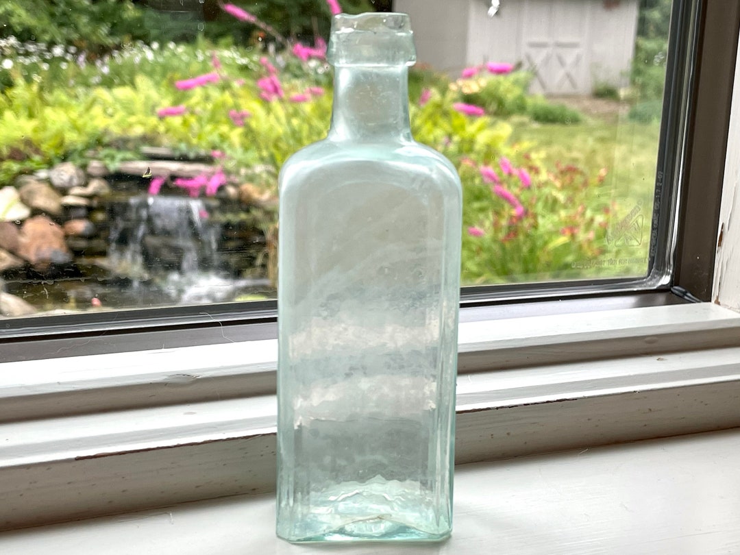 Early 1800’s Open Pontil Medicine Bottle With Indented Body and Rounded ...