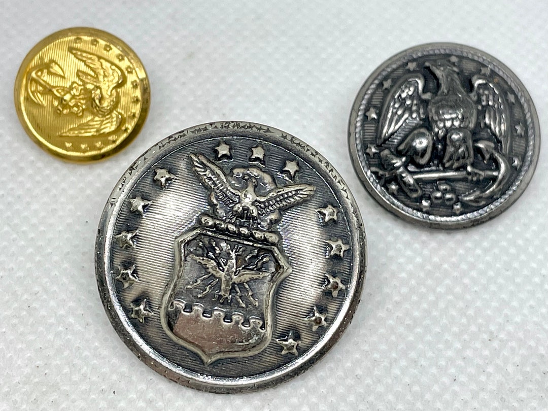 1900s Vintage Military Uniform Buttons Lot of 3 - Etsy