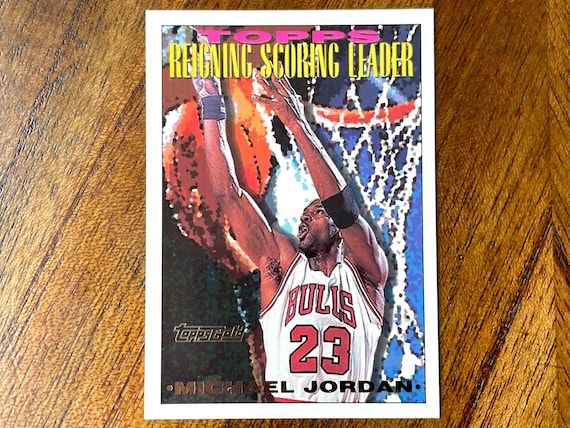 1994 Michael Jordan Topps Gold Scoring Leader Card 384 Sharp - Etsy