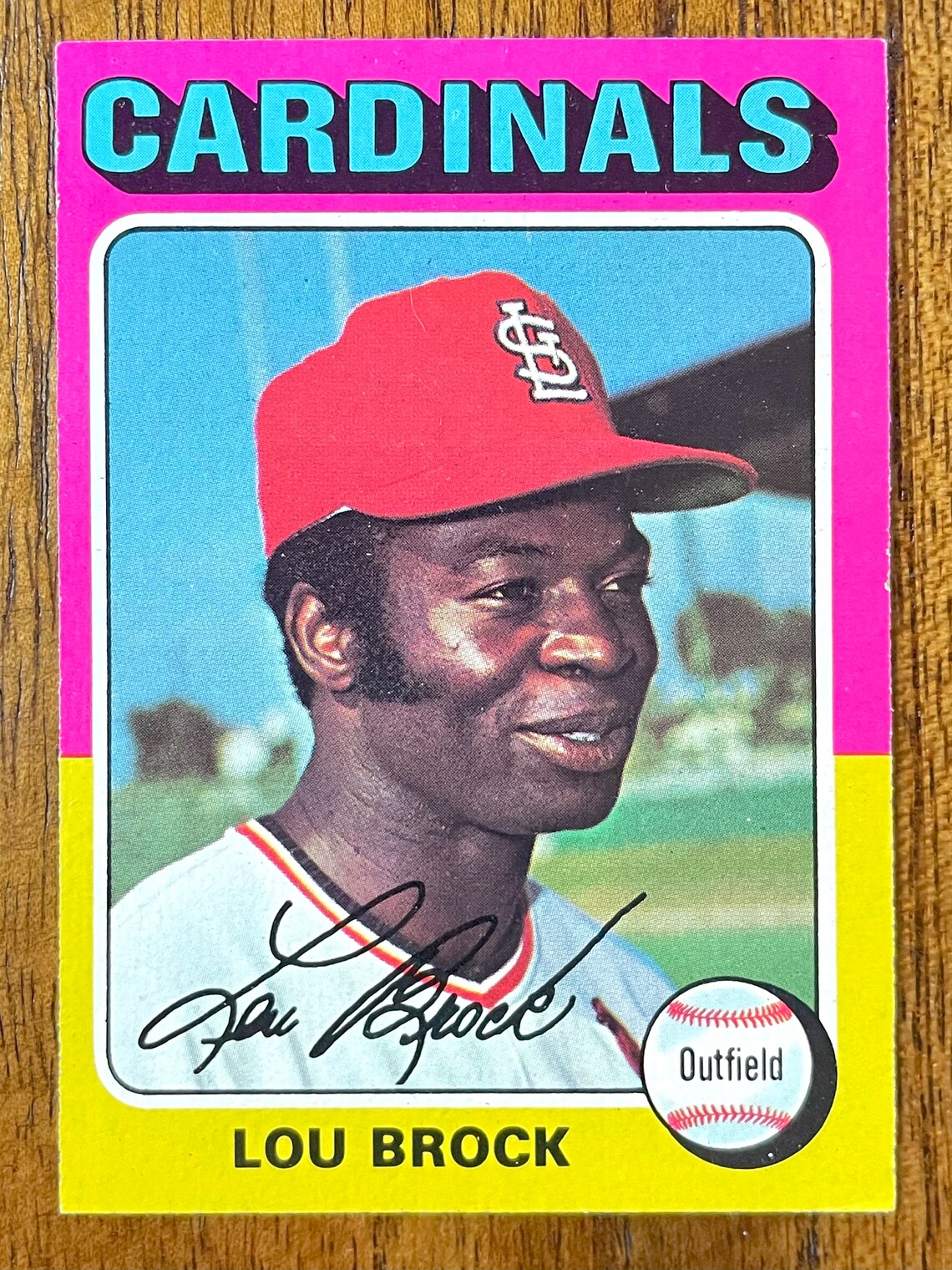 1975 Lou Brock Topps Baseball Card #540, Sharp Corners, No Creases - Etsy