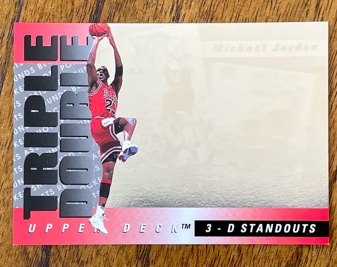 1993 Michael Jordan Triple Double Upper Deck Hologram #TM2, No Creases ...