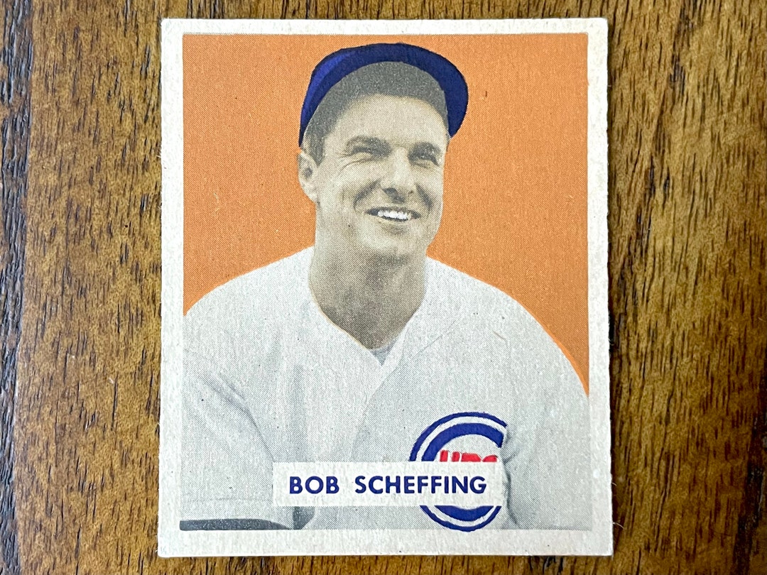 1949 Bob Scheffing NOF Variant Bowman Baseball Card #83, No Creases TC ...