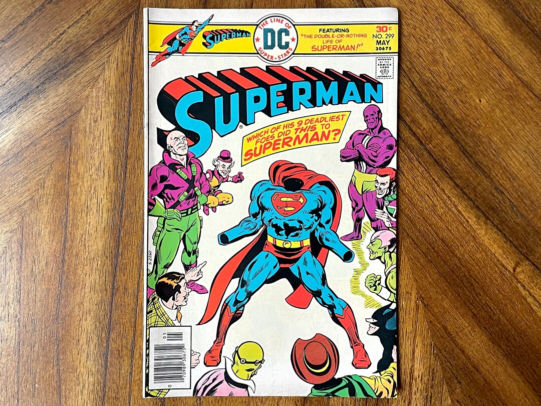 1976 Superman DC Comic Issue #299, the Double or Nothing Life of ...