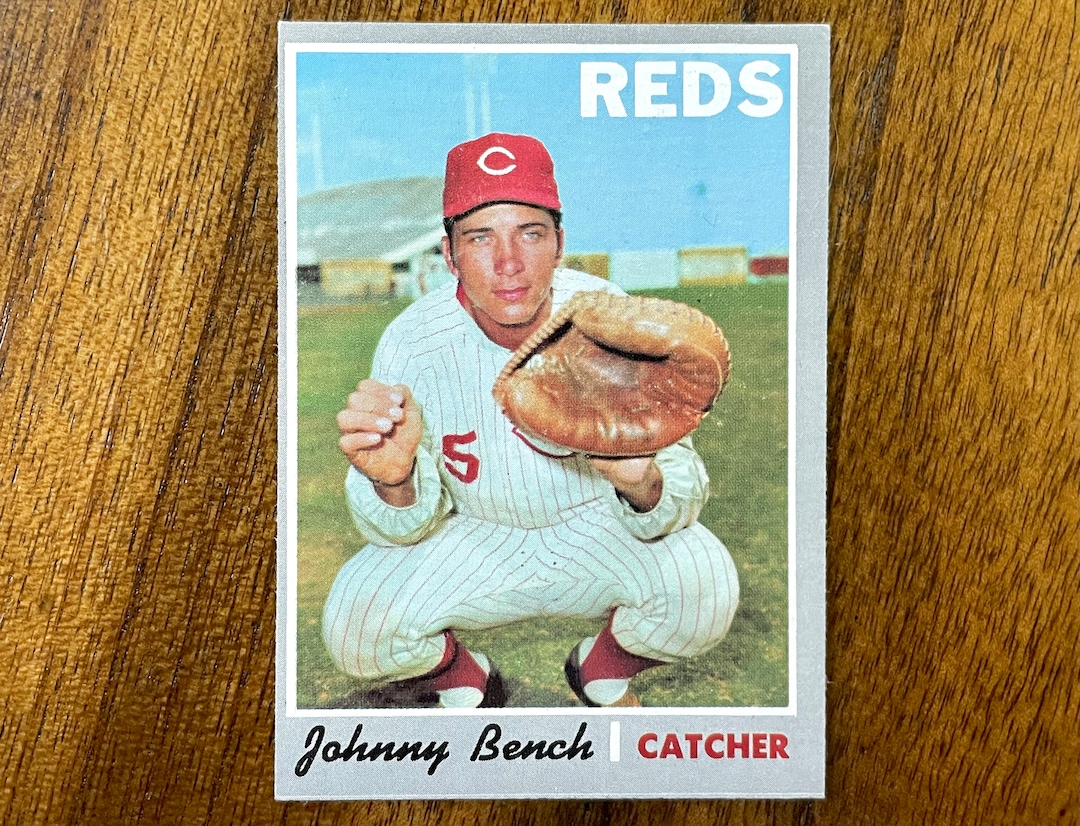 1970 Johnny Bench Topps High Number Baseball Card #660, Sharp Corners ...