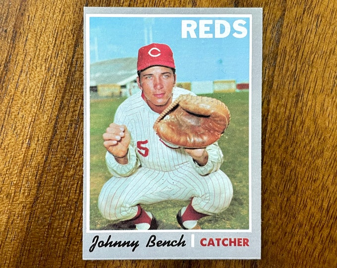 1970 Johnny Bench Topps High Number Baseball Card #660, Sharp Corners ...
