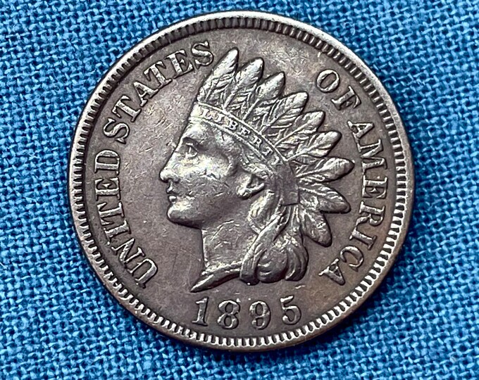 1895 Indian Head Penny in XF/AU Condition, Liberty Sharp With Great ...