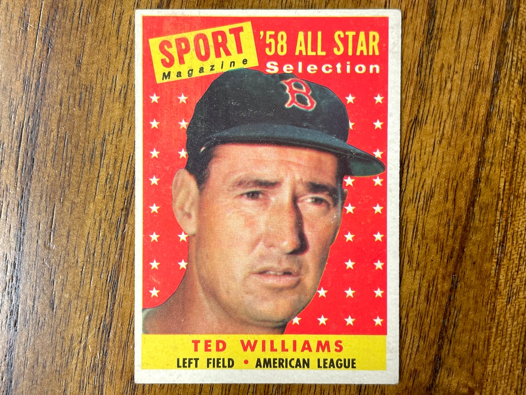 1958 Ted Williams All-star Baseball Card 485 No Creases TC - Etsy